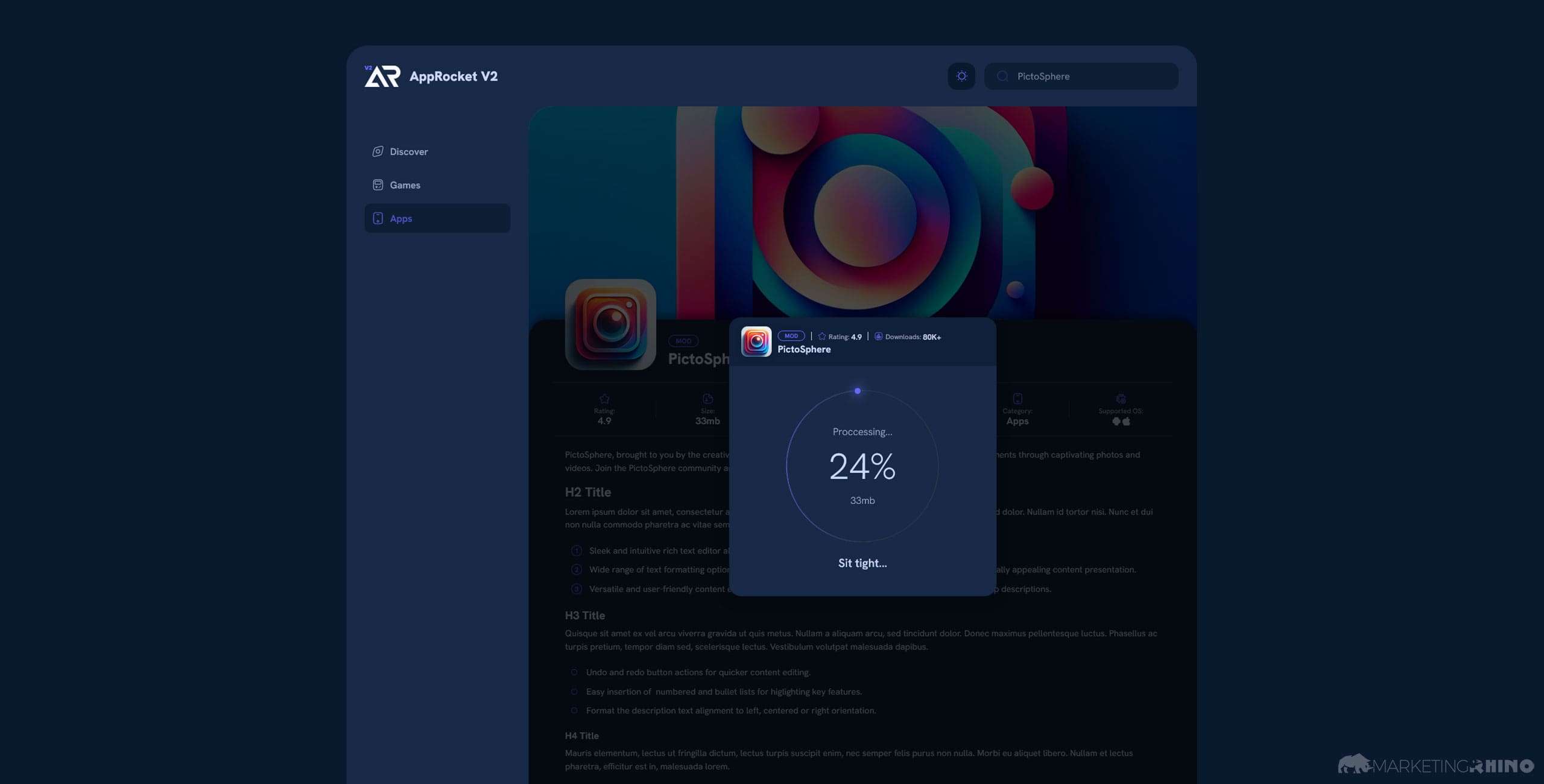 AppRocket V2 – CPA Marketing Landing Page | Marketing Rhino